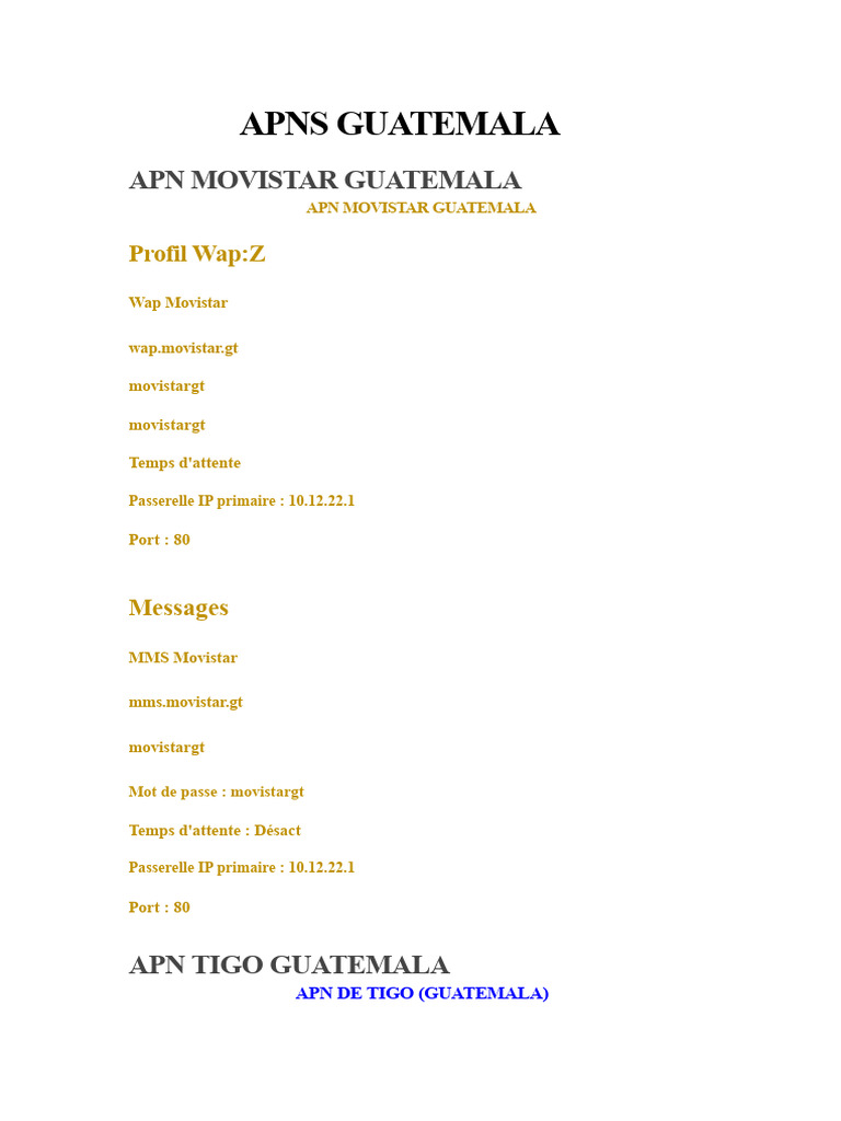 Apns Guatemala | PDF