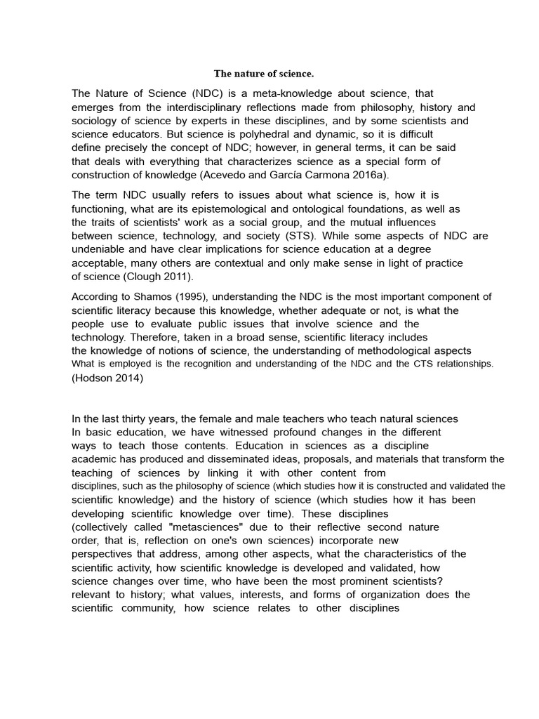 Understanding the Nature of Science | PDF | Science | Knowledge