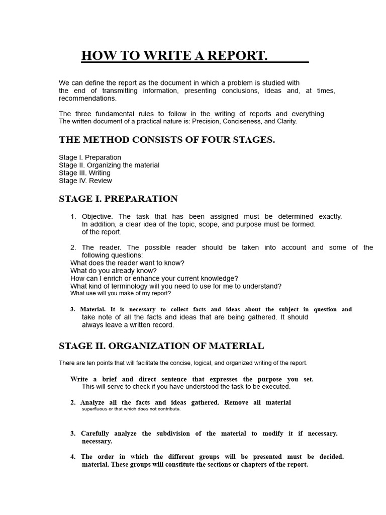 How to Prepare a Report | PDF
