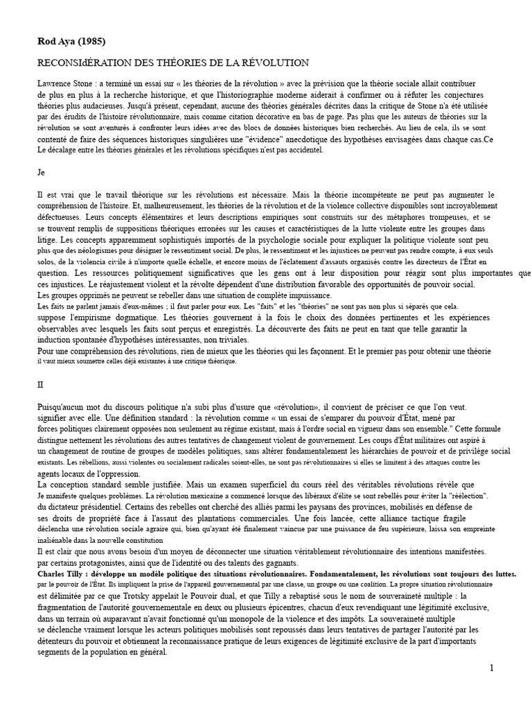 Théories de la Révolution : Une Réévaluation | PDF | Révolutions | État