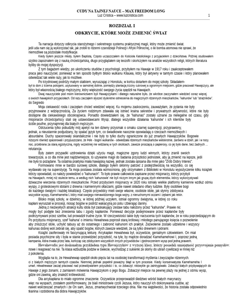 Max Freedom Long - Cuda Nauki Tajemnej | PDF