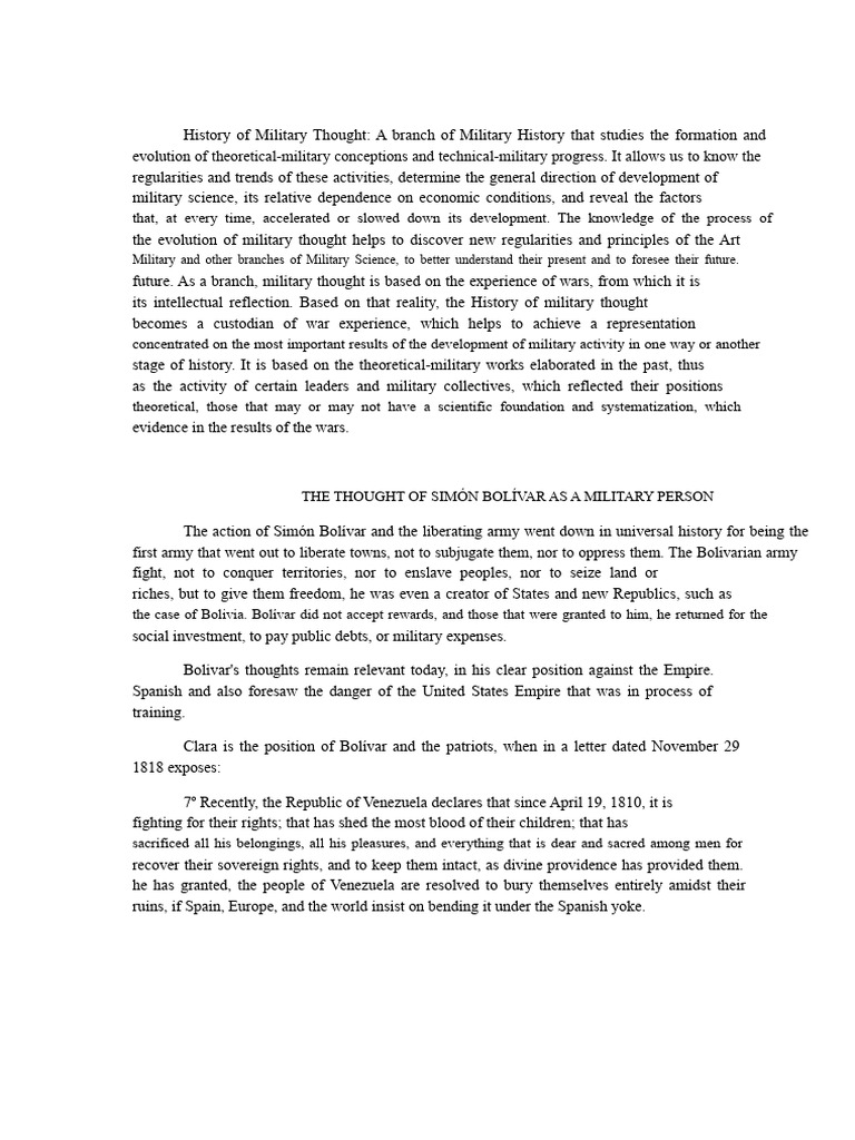 Evolution of Venezuelan Military Thought | PDF | Venezuela | Science
