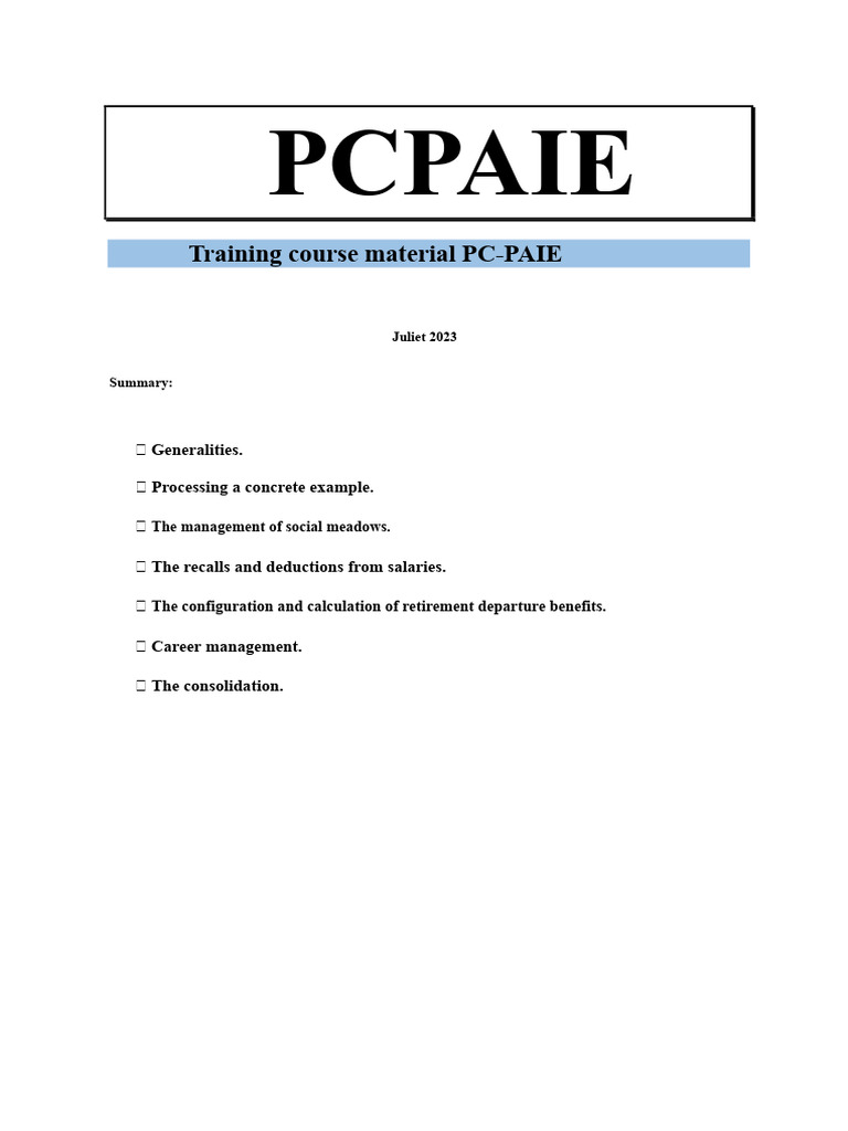 Course Material PC-PAIE 2023 | PDF | Computer File | Backup