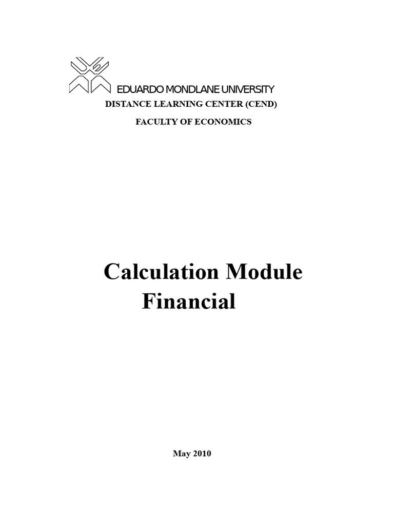 Financial Calculation Module | PDF | Interest | Discounting