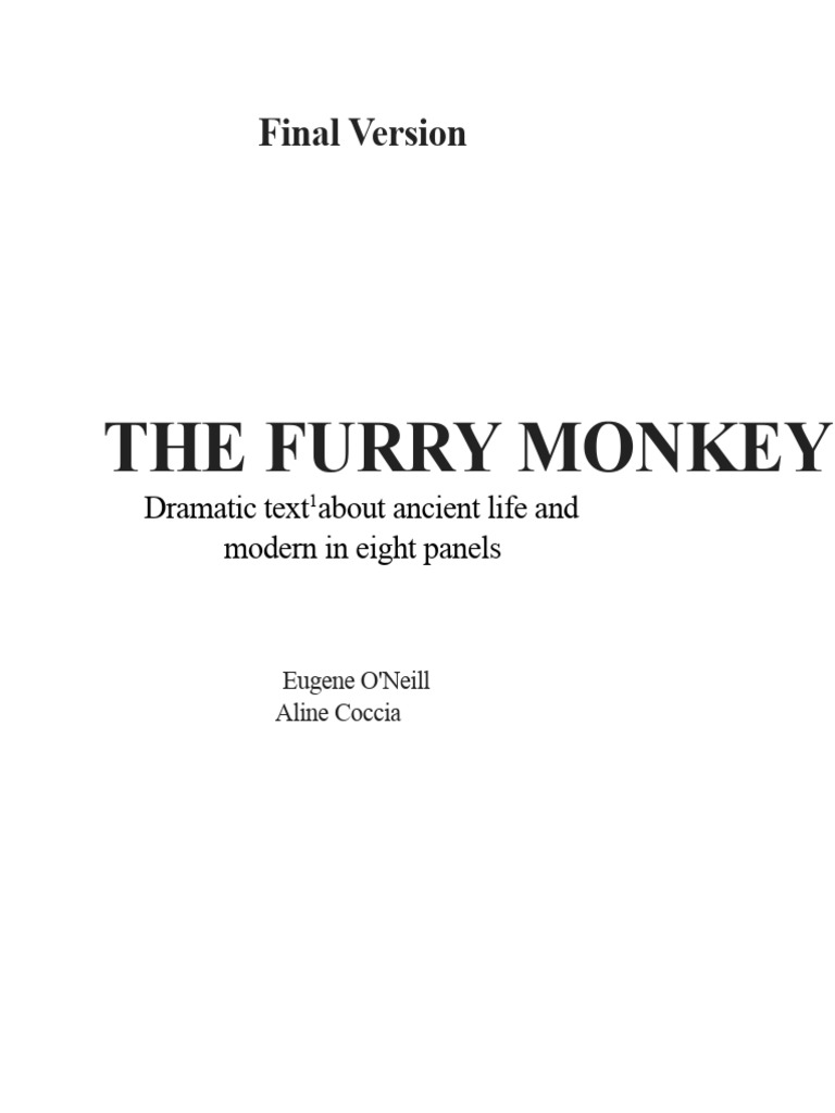 "The Furry Monkey: A Dramatic Play" | PDF