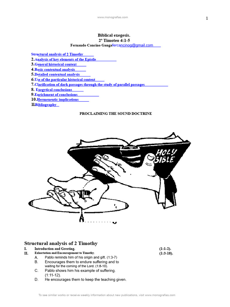 Exegesis of 2 Timothy: Key Insights | PDF | Paul The Apostle | Saint ...