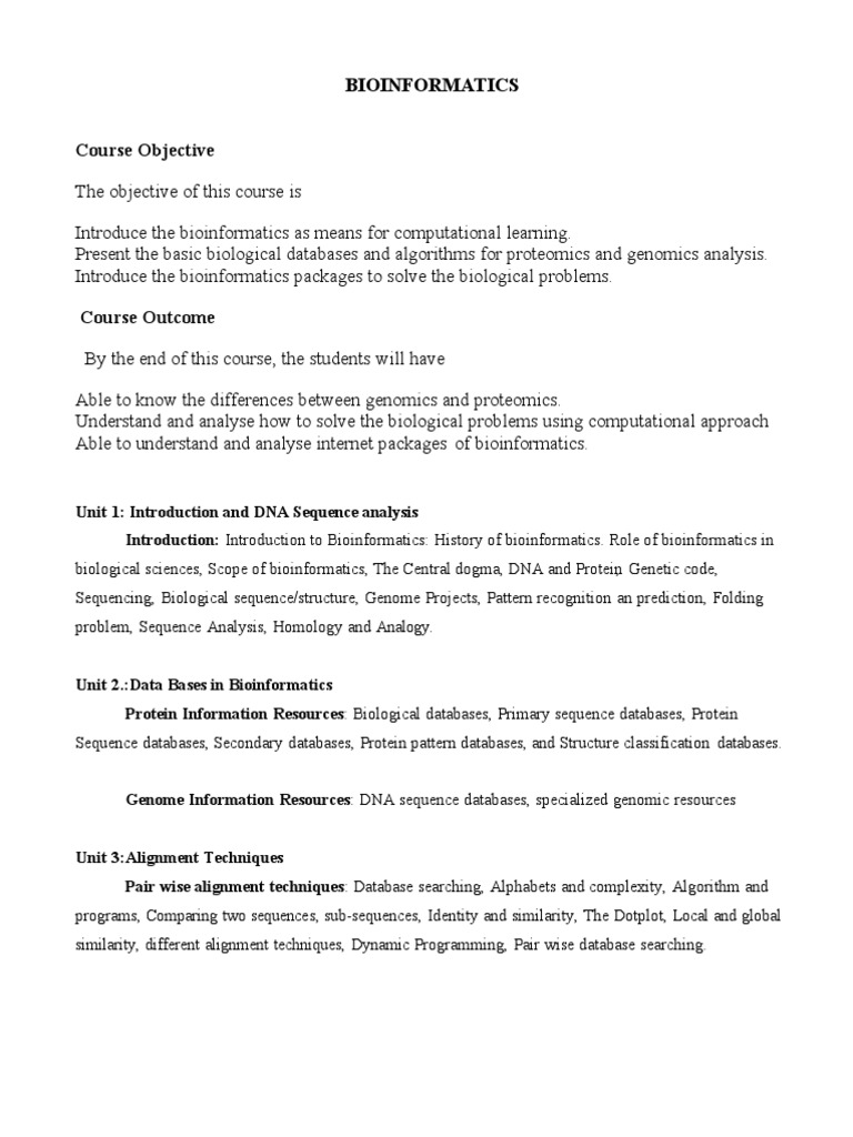 VRsec BIOINFORMATICS | Download Free PDF | Bioinformatics | Sequence Alignment