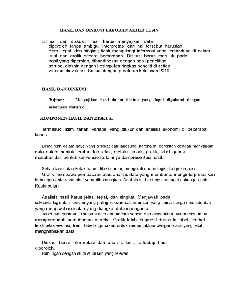 Hasil dan Diskusi Tesis Penelitian | PDF