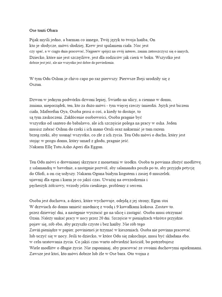 Ose Tonti Obara | PDF