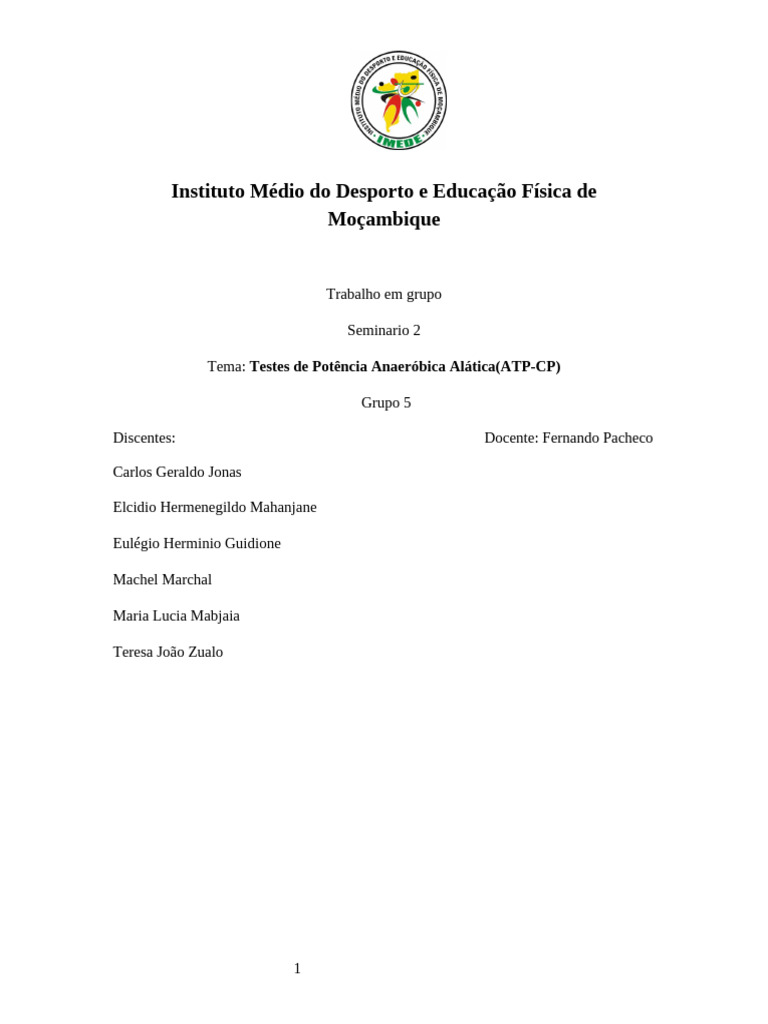 Potencia_Anaerobia_Alatica_PT_PT[1] oficial | PDF | Trifosfato de adenosina | Oxigênio