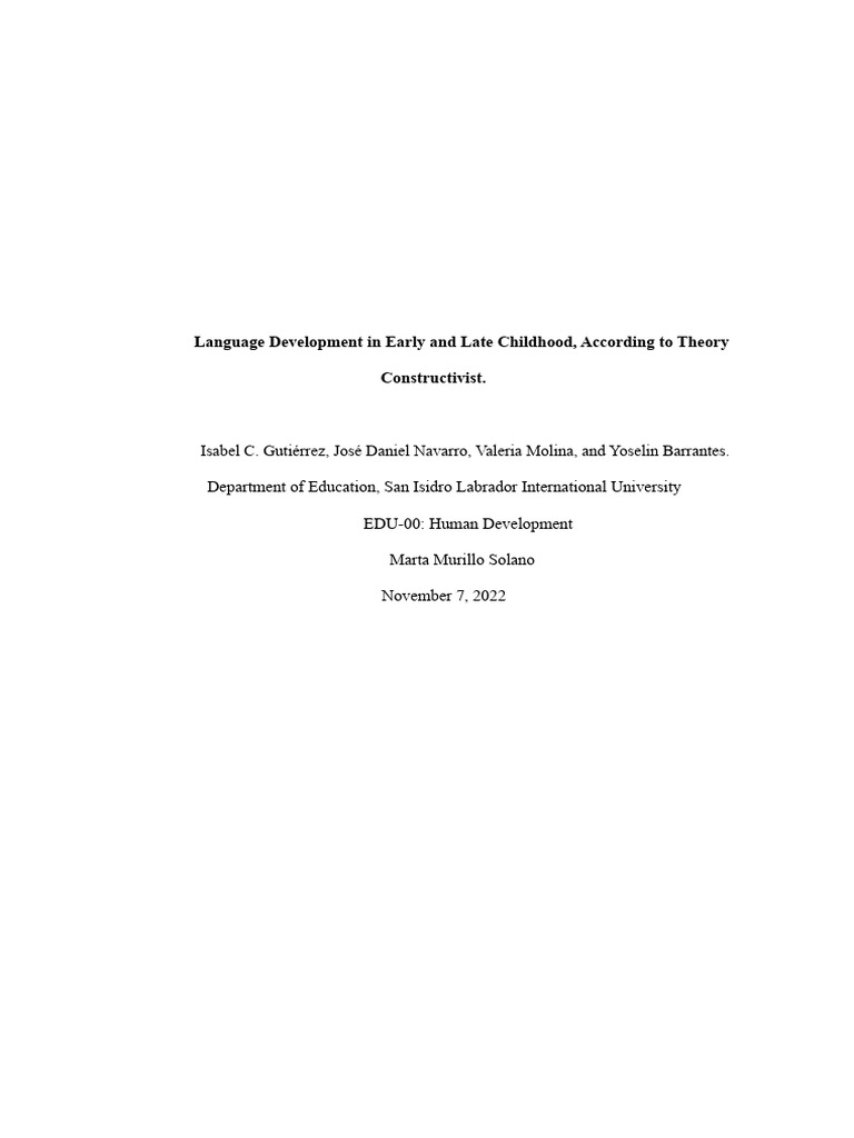 HUMAN DEVELOPMENT | PDF | Constructivism (Philosophy Of Education ...