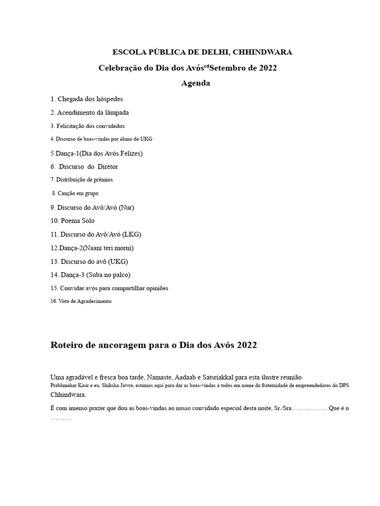 Roteiro Final de Ancoragem | PDF