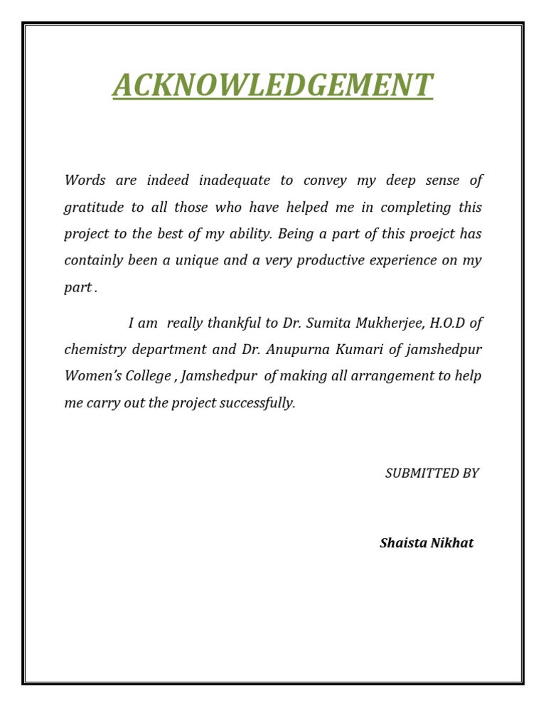 Acknowledgement For Altamash | PDF | Cement | Silicon Dioxide