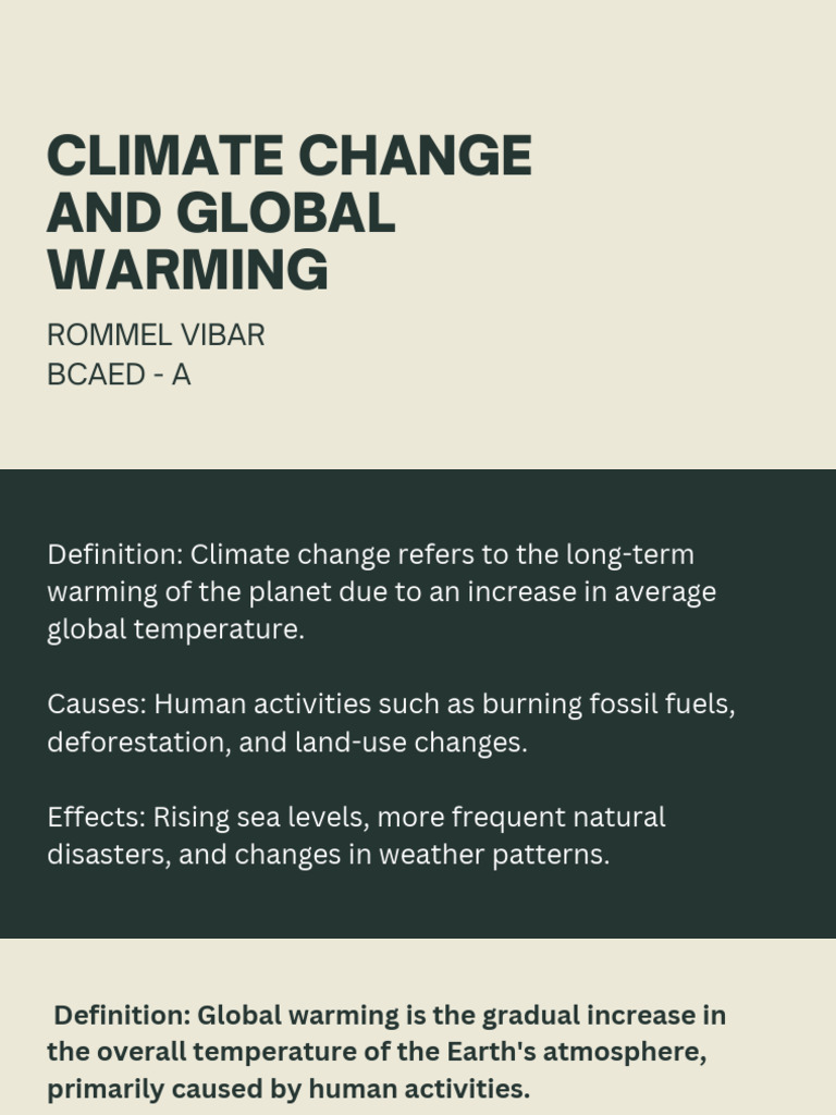 Climate Change and Global Warming | PDF | Climate Change | Greenhouse Gas