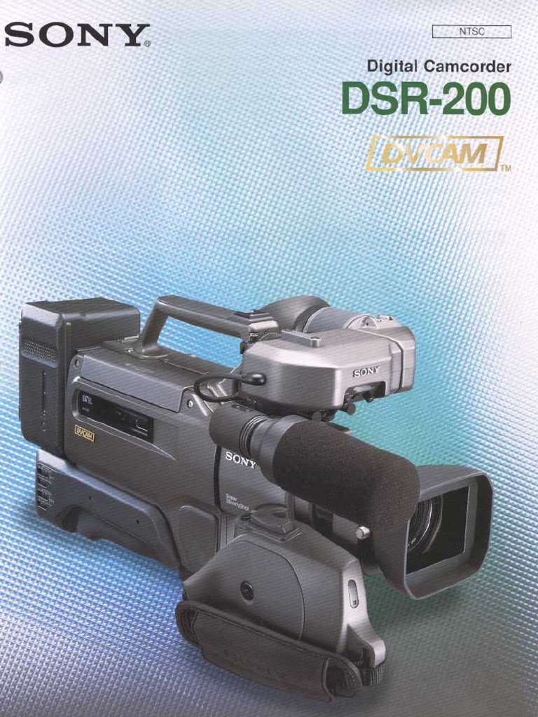 sONY Dsr200 | PDF | Video | Sound Recording And Reproduction