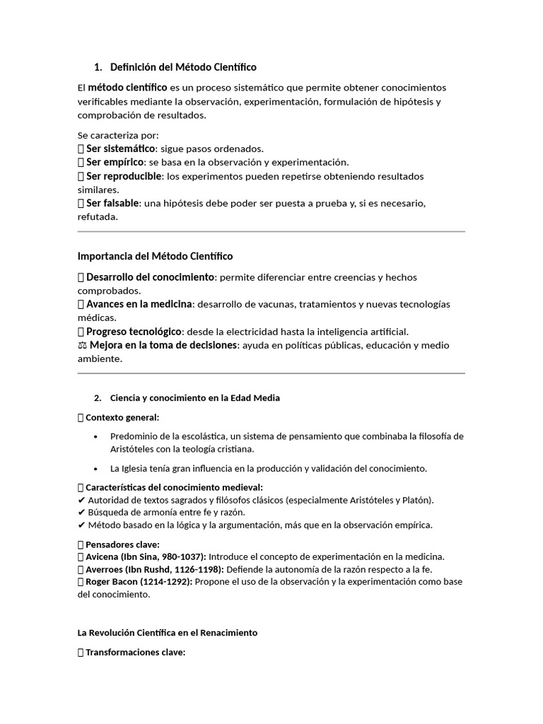 Definición Del Método Científico | PDF | Método científico | Hipótesis