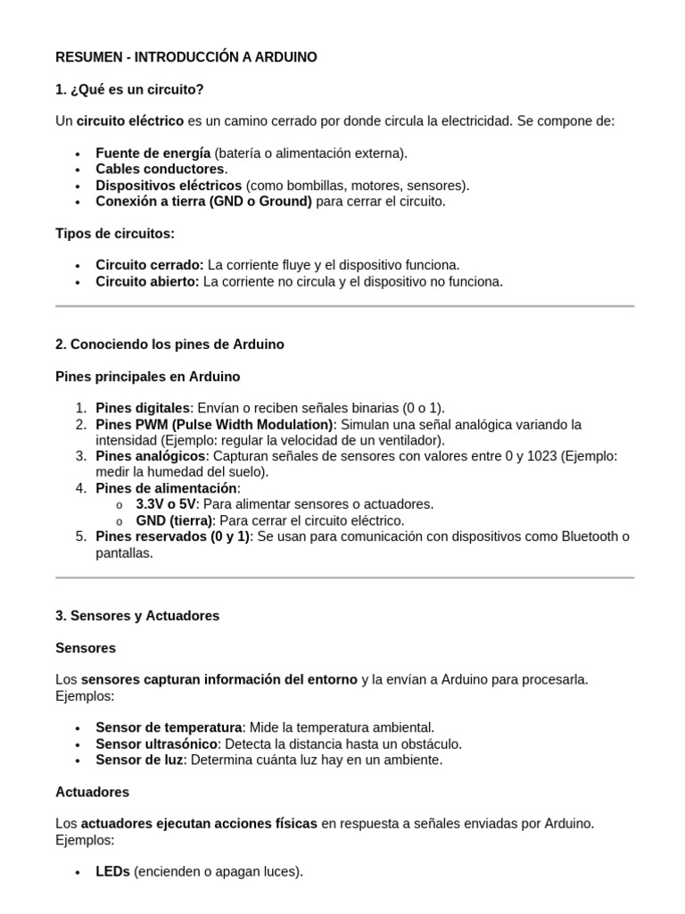 Introduccion ARDUINO | PDF | Arduino | Sensor