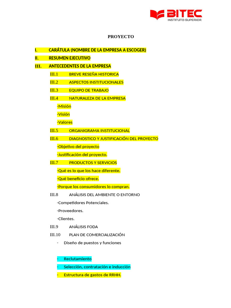 Guia Para El Proyecto - Grupal | PDF