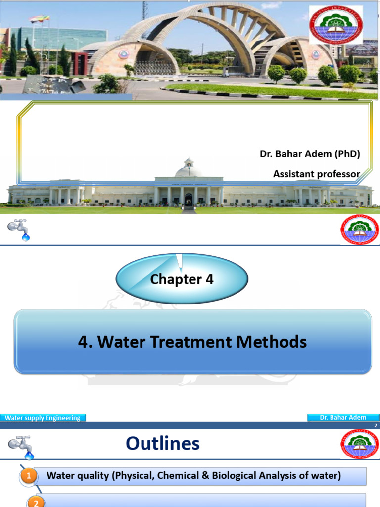 Chapter - 4 - Water - Treatment Plant | PDF | Water Purification ...