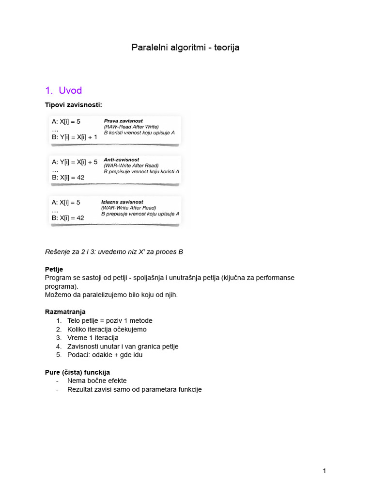 Paralelni Algoritmi - Teorija | PDF