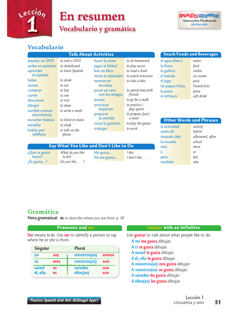 Unit 1 Vocabulary 1 y 2 | PDF | Lingüística