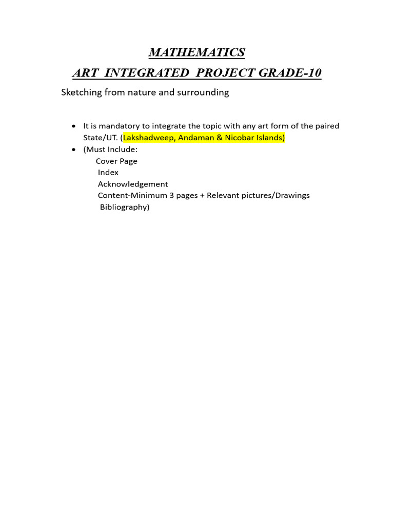 Gr10 Art Integrated Project | PDF