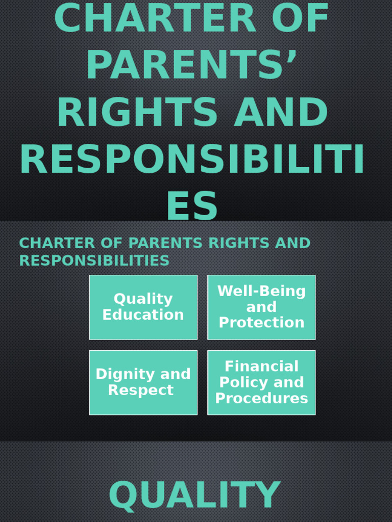 Charter of Parents Rights and Responsibilites | PDF | Schools | Well Being