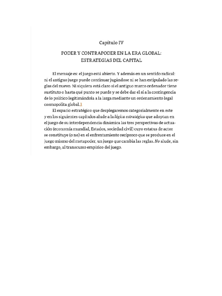 Beck, Ulrich. Poder y Contrapoder en La Era Global (Estado y Sociedad) - Capítulo IV PODER Y ...