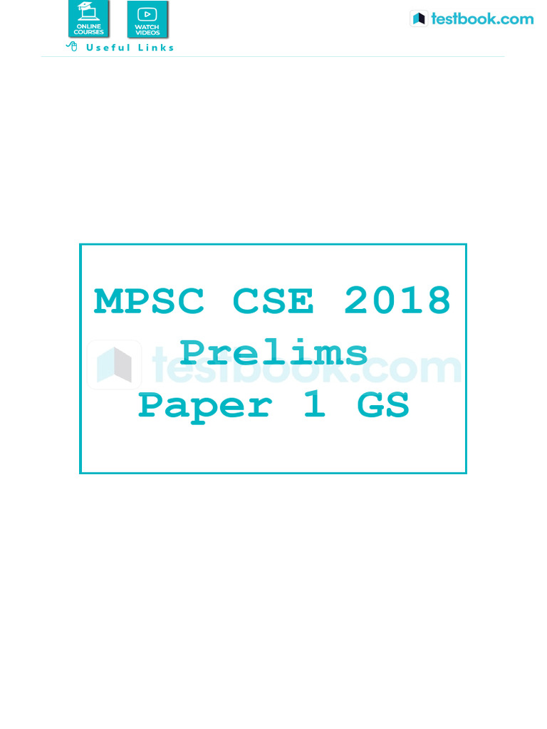 MPSC CSE 2018 Prelims GS Paper 1 Guide | PDF | Lava