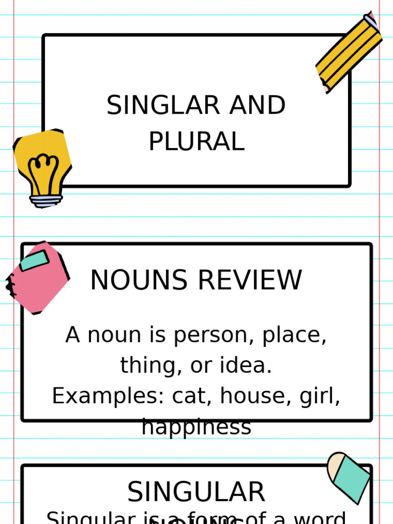 SIngular and Plurals | PDF
