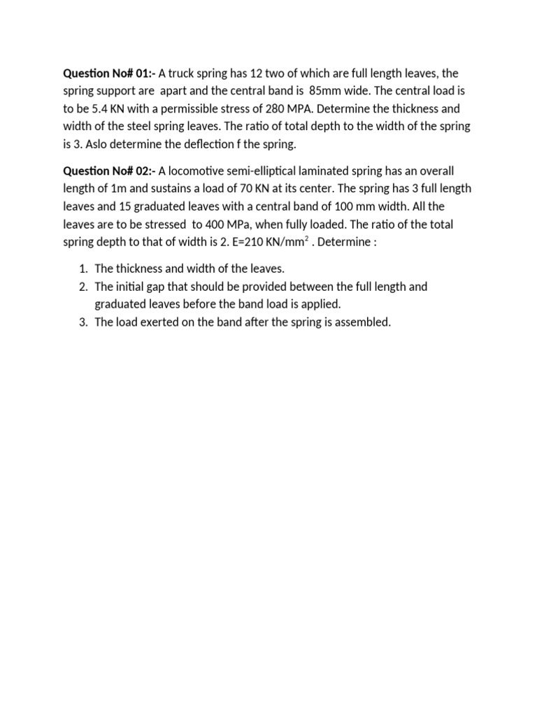 Machine Design Assignment 01 (Final Term) | PDF