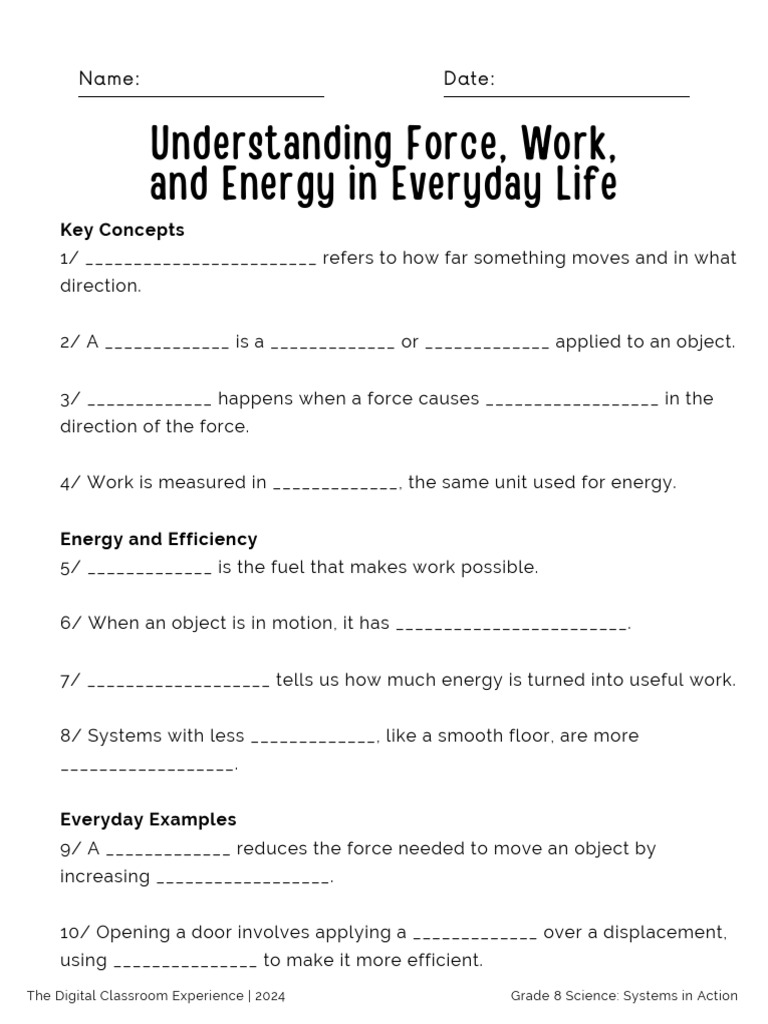Understanding Force, Work, Displacement | PDF | Force | Physical Quantities