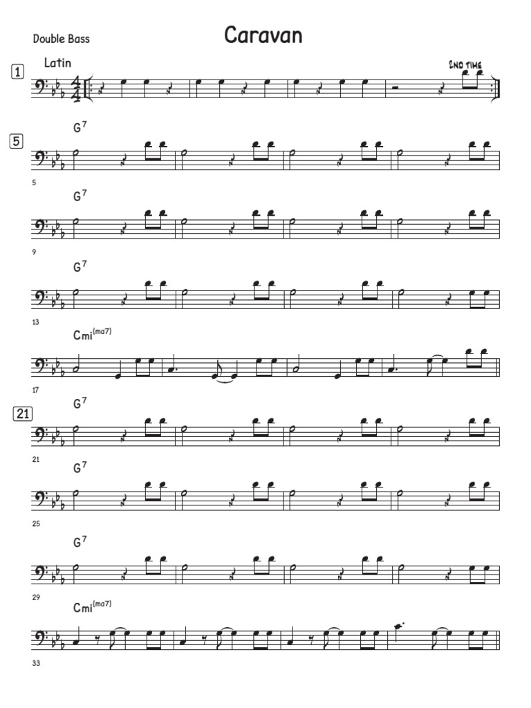 Caravan Combo 7 Bass (C Min) | PDF