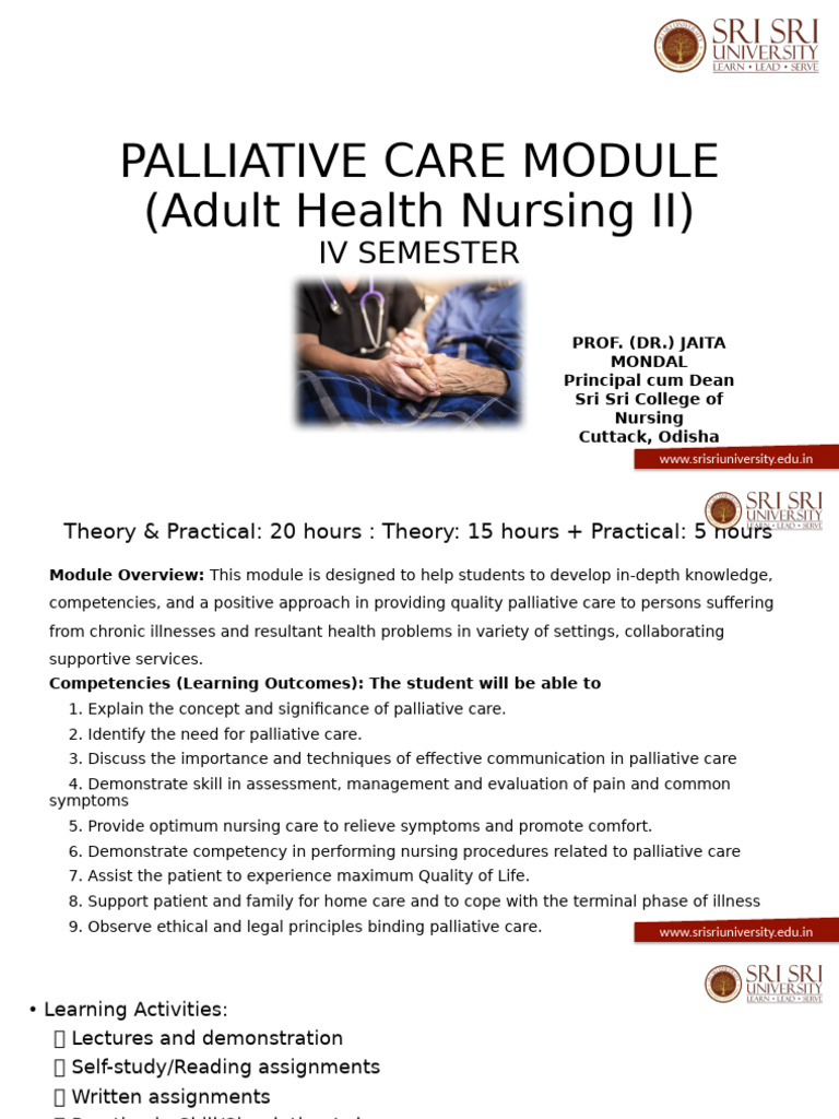 Palliative Care Module Overview | PDF | Palliative Care | End Of Life Care