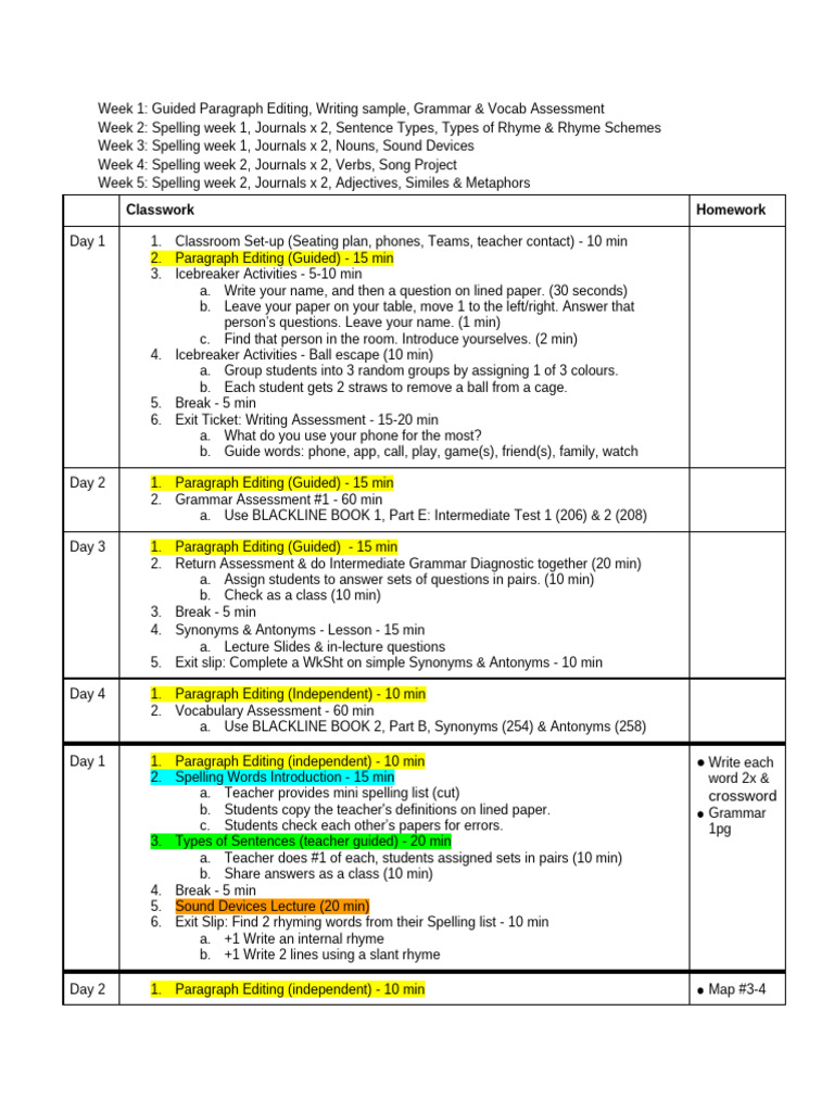 ELL - Intermediate Creative Writing | PDF | Rhyme | Poetry