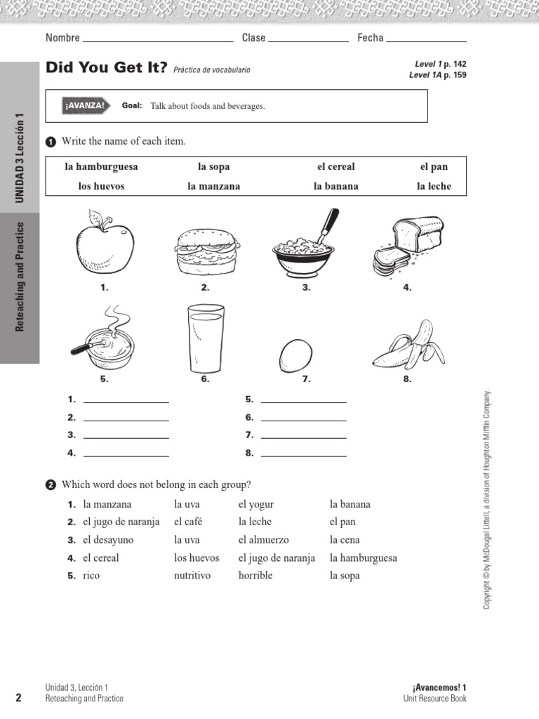 U3 L1 Did You Get It Review (Gustar - ER & IR - Vocabilary) | PDF ...