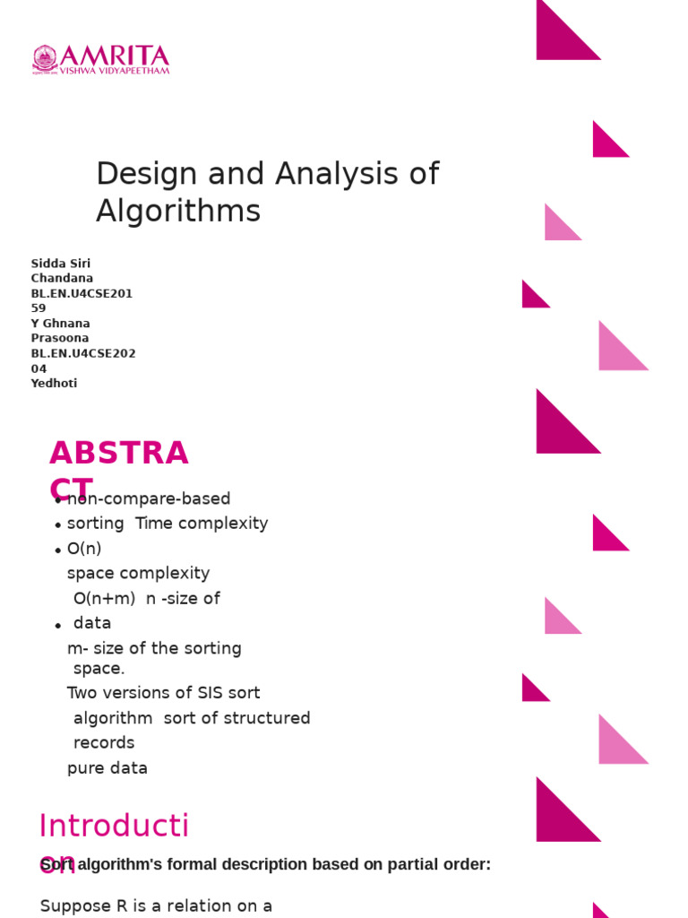 Design and Analysis of Algorithms | PDF