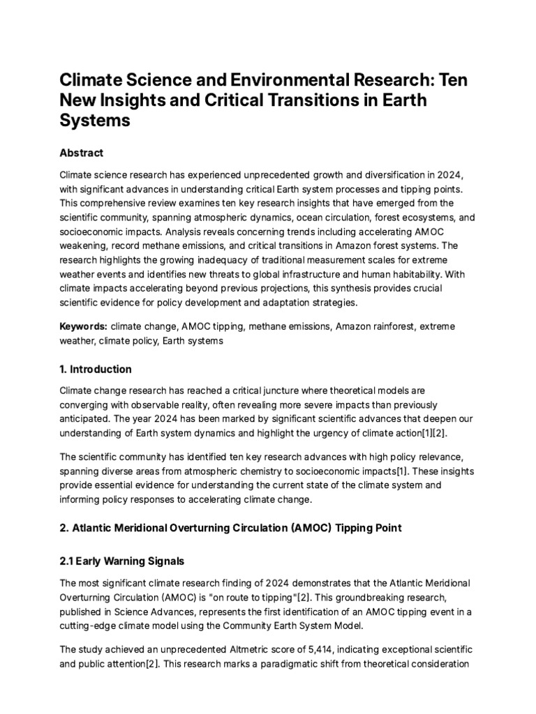 Climate Science Research | PDF | Climate Change | Greenhouse Gas