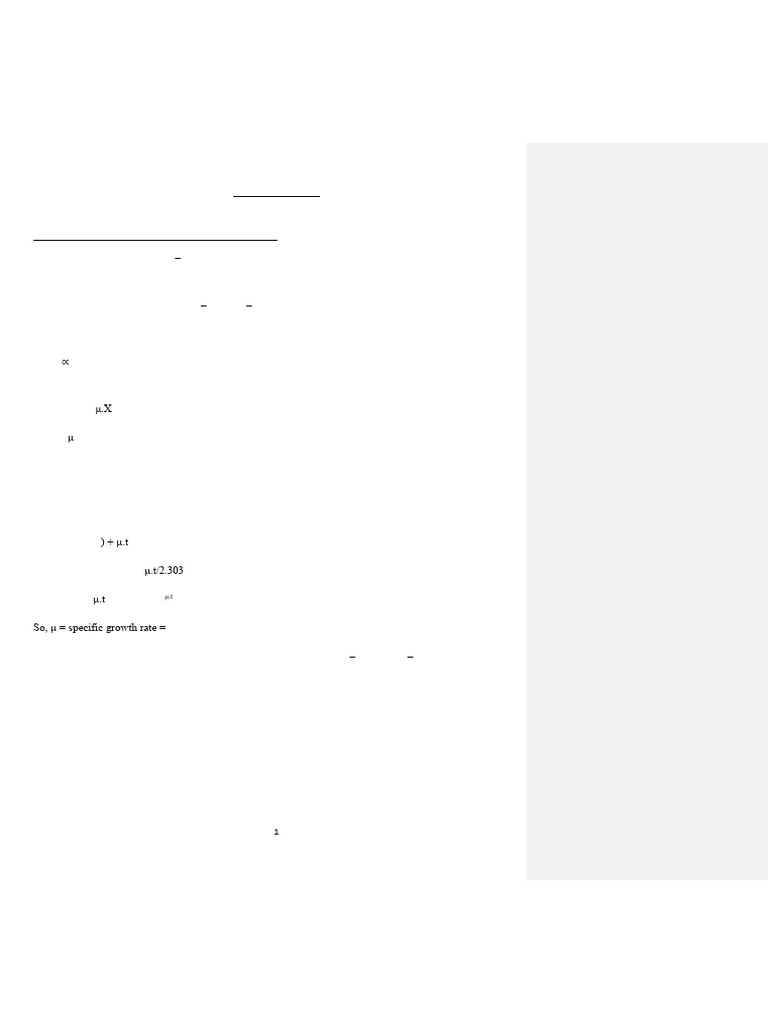 Microbial Growth Kinetics in Treatment Units | PDF | Chemical Kinetics ...