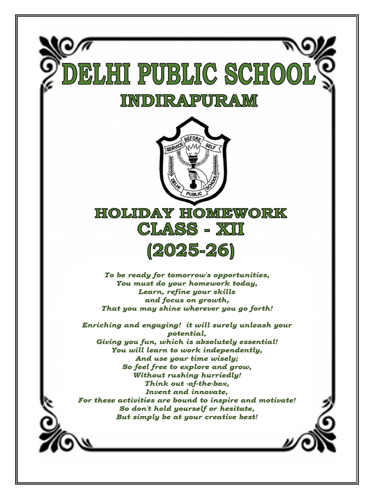 XII Holiday Homework 202526 | PDF | Voltage | Pricing