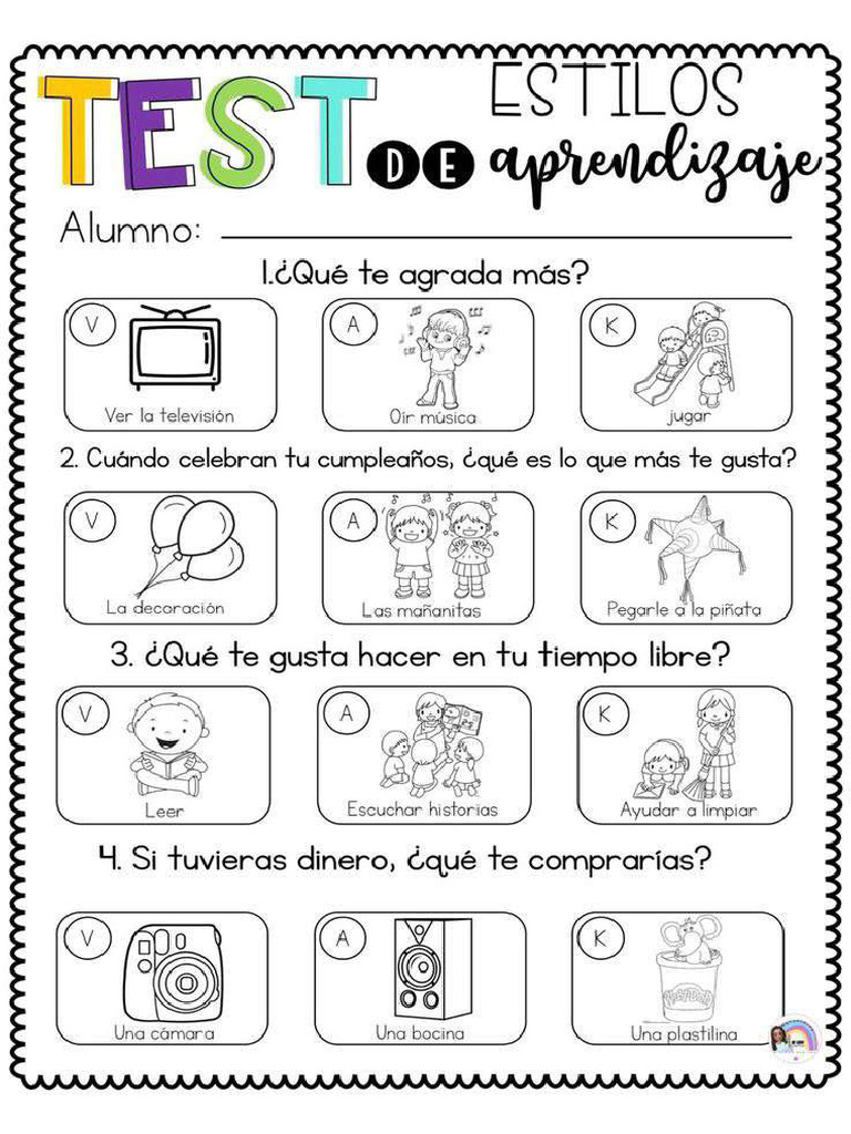 Estilos de Aprendizaje 1° | PDF