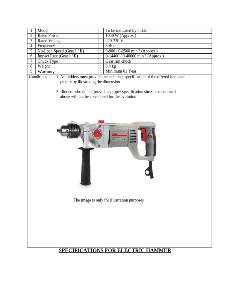 Electric Hammer | PDF