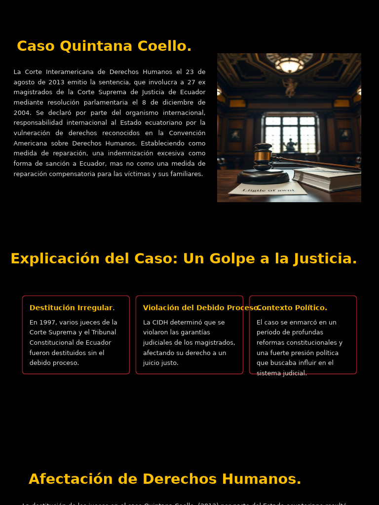 Caso Quintana Coello: Justicia y Derechos Humanos | PDF | Debido al ...