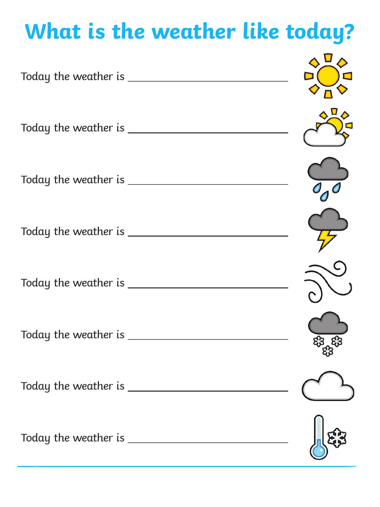 Today's Weather Report Template | PDF