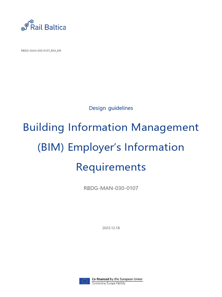 Rail Baltica Building Information Management (BIM) Employer's Information Requirements-EnG | PDF ...