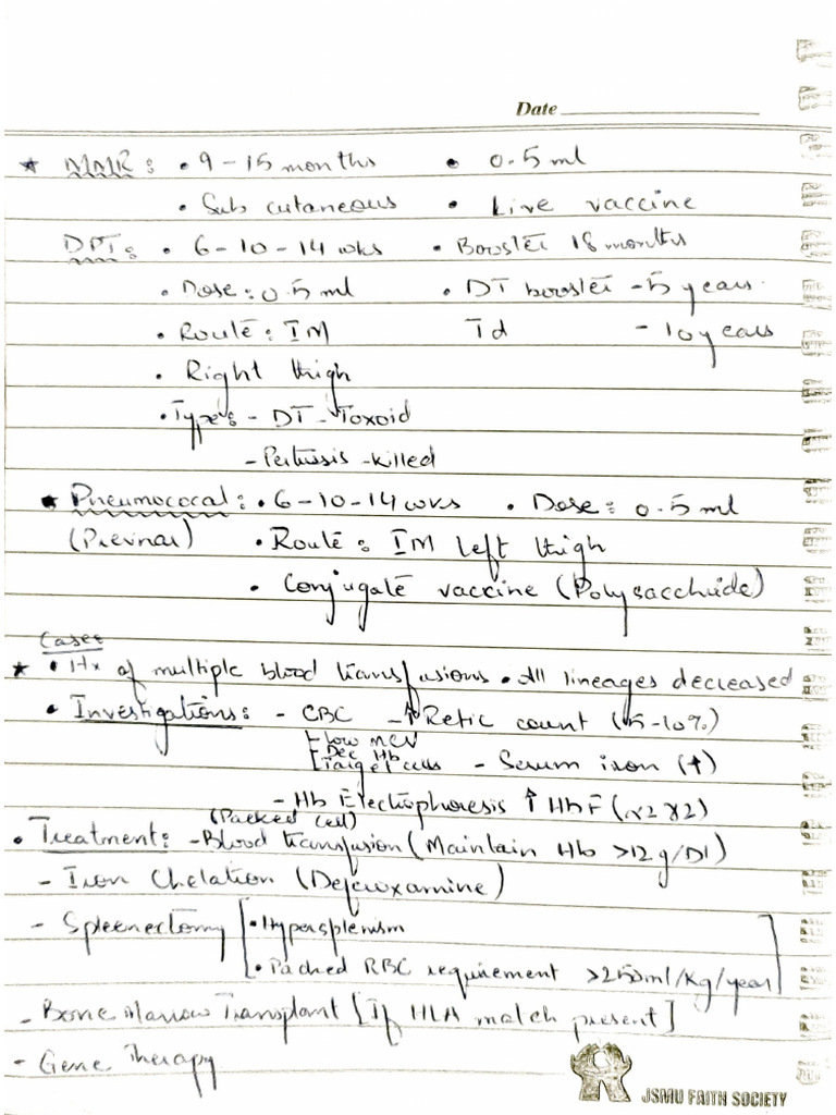 Paeds OSCE 2022 Solved. | PDF