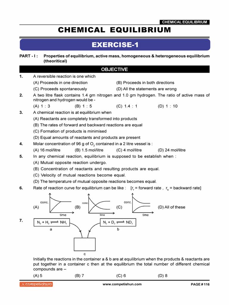 Chemical Equilibrium | PDF