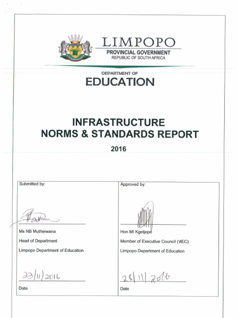 08 - Infrastructure Norms and Standard Report | PDF
