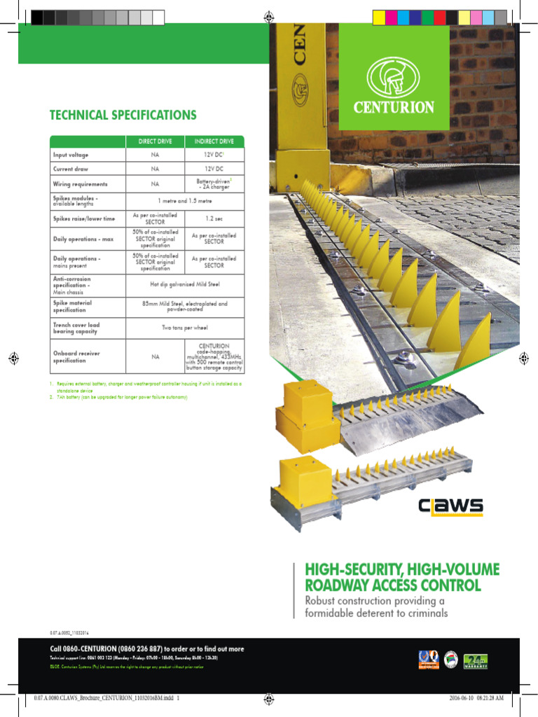 Claws Centurion Systems | PDF | Electrical Engineering | Electricity