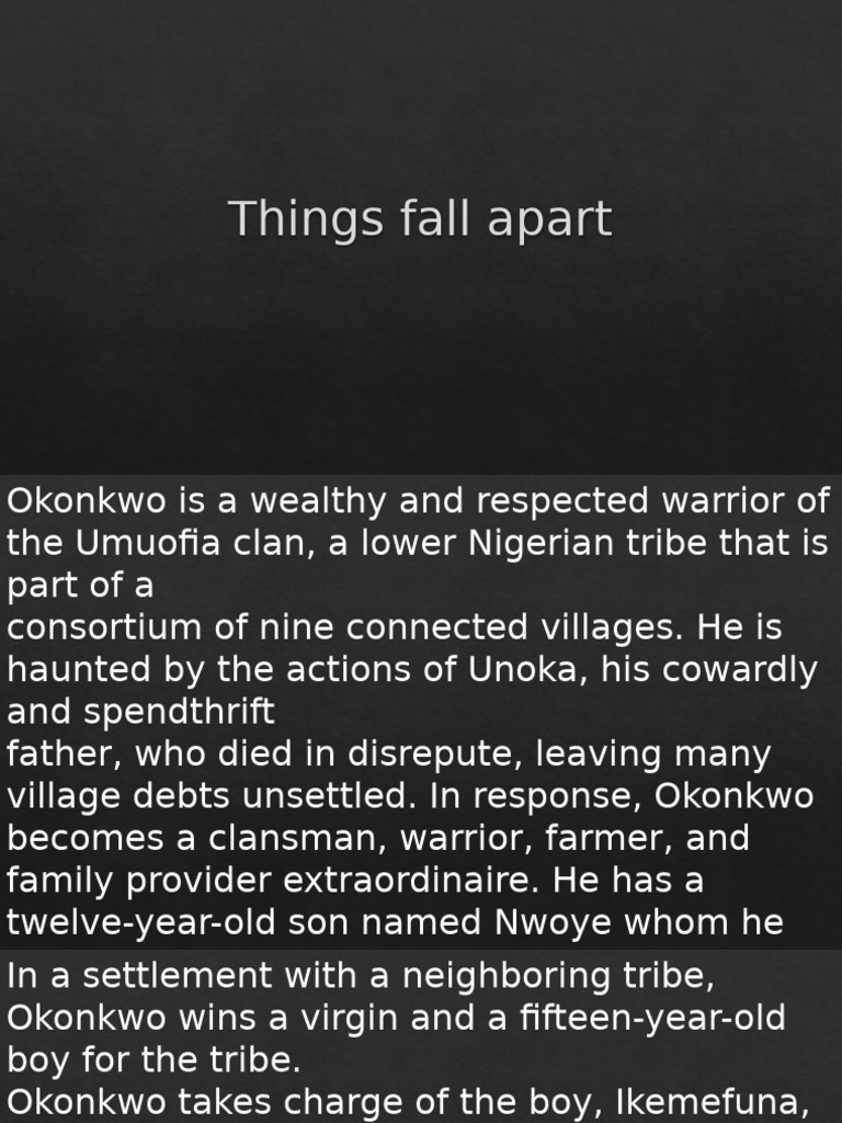 Things Fall Apart - Plot | PDF